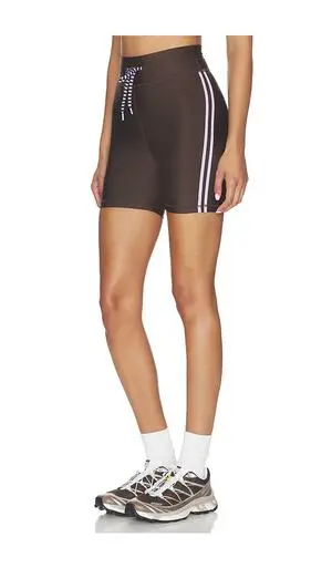 The Upside Oxford 5in Spin Short In Brown - Cocoa