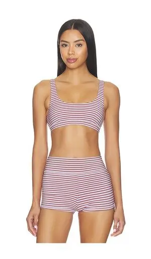 The Upside Miami Scoop Neck Jasmine Sports Bra In Lavender - Stripe