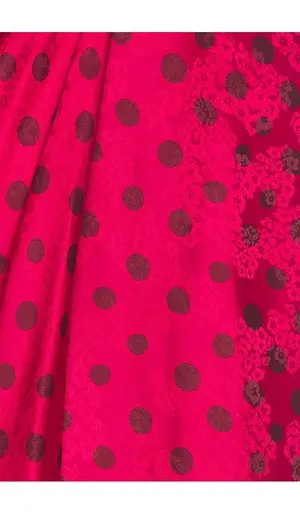 Saloni Kelly Long Dress In Red