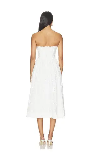 For Love & Lemons Laura Eyelet Midi Dress