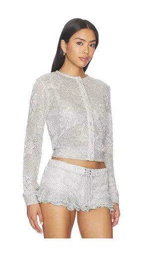SIEDRES Metallic Knit Cardigan