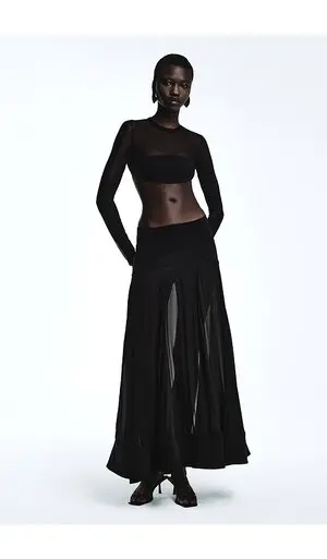 Revolve Etienor Maxi Skirt - Black