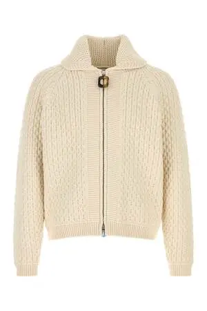 JW Anderson Ivory Cotton Blend Cardigan