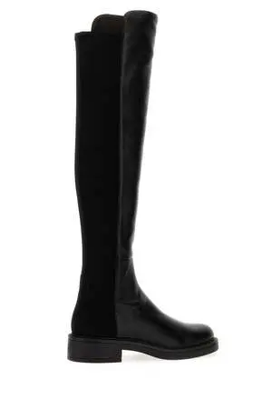 STUART WEITZMAN Nappa Leather And Fabric Celia Boots