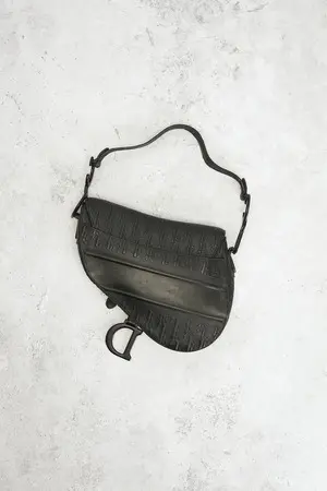 Dior Oblique Embossed Saddle Bag