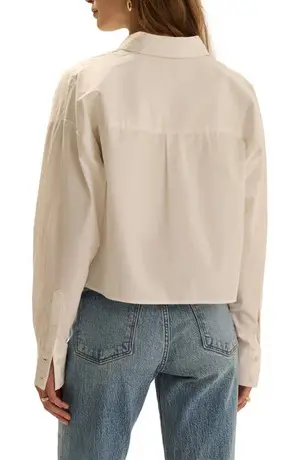 FAVORITE DAUGHTER The Next Chapter Cropped Button-down Shirt