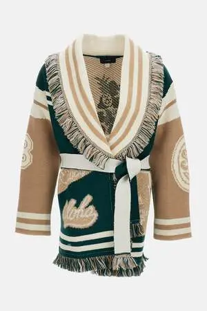 Alanui Double Jacquard Knit Cardigan