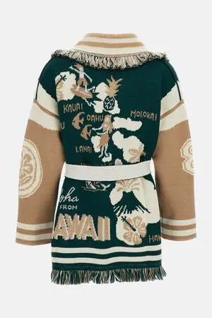 Alanui Double Jacquard Knit Cardigan