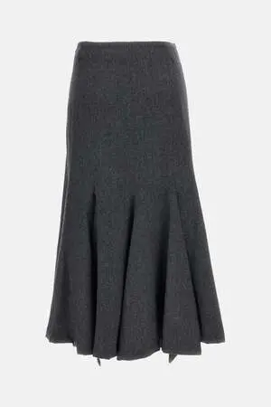 THELATEST Erica Wool-blend Flannel Midi Skirt