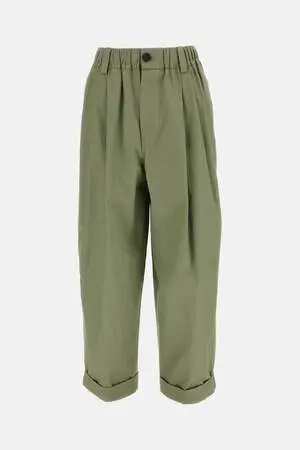 Marni Wide-leg Canvas Pants - Green