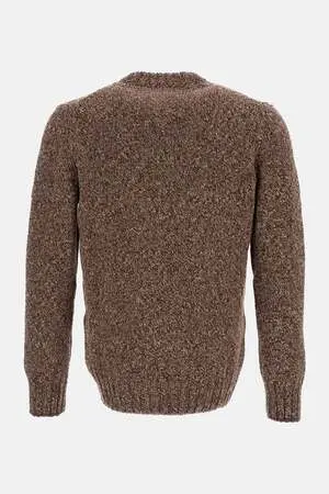 GRAN SASSO Herringbone Crew-neck Sweater