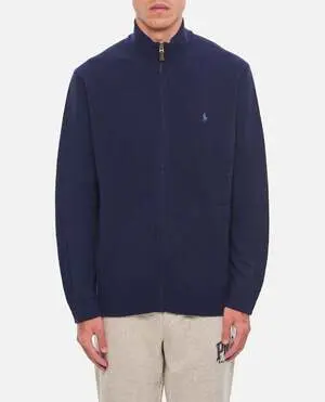 Polo Ralph Lauren Zip-up Ribbed Knit Sweater - Blu