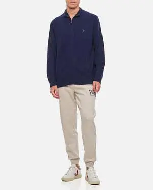 Polo Ralph Lauren Zip-up Ribbed Knit Sweater - Blu