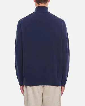 Polo Ralph Lauren Zip-up Ribbed Knit Sweater - Blu