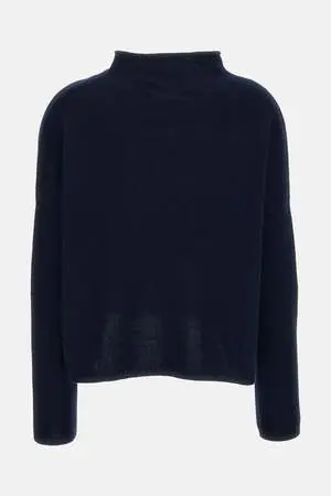 LISA YANG Sandy Pure Cashmere Rolled Turtleneck Sweater - Blue