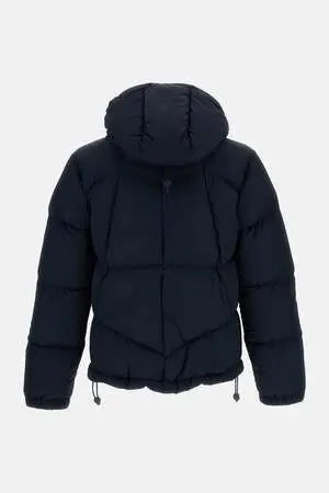 K-WAY Quilted Nylon Jacket With Hood - Blu