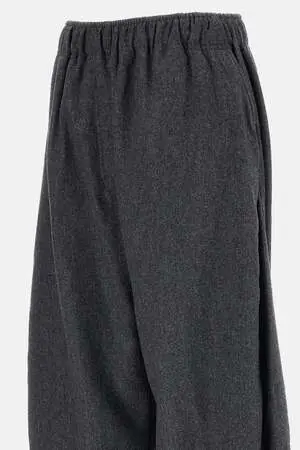 THELATEST E-dora Wool-blend Flannel Wide Leg Pants - Grigio
