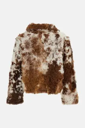 MARTHA LOUIS Natural Curly Shearling Jacket