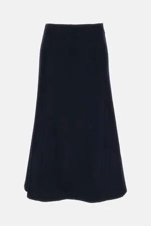 THELATEST Erica Skirt In Wool-blend Flannel - Blue