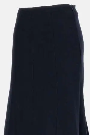 THELATEST Erica Wool-blend Flannel Midi Skirt - Blue