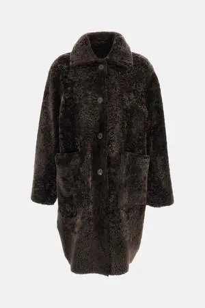 ARMA Zoey Reversible Shearling And Nappa Coat - Brown