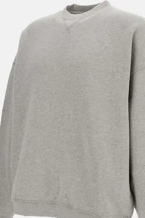 GOLDEN GOOSE Oversized Crew-neck Sweatshirt With Logo Detail - Grey