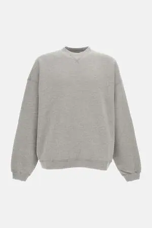 GOLDEN GOOSE Oversized Crew-neck Sweatshirt With Logo Detail - Grigio