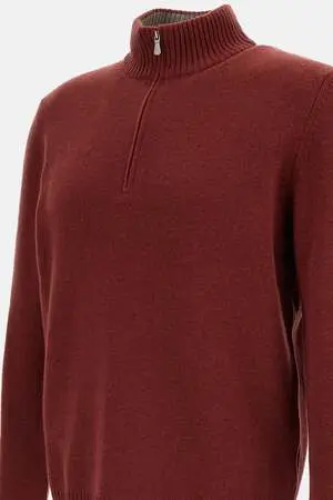 GRAN SASSO Half-zip Wool Blend Sweater - Red