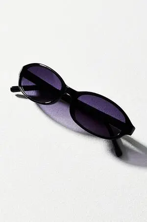 I-SEA Slim Rectangle Sporty Wrapped Sunglasses - Black