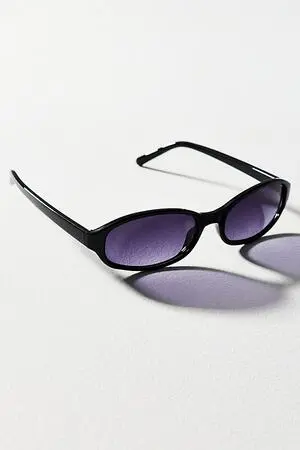 I-SEA Slim Rectangle Sporty Wrapped Sunglasses - Black