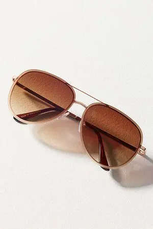 I-SEA Frameless Ombre Aviator Sunglasses - Raspberry
