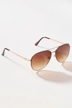 I-SEA Frameless Ombre Aviator Sunglasses - Raspberry