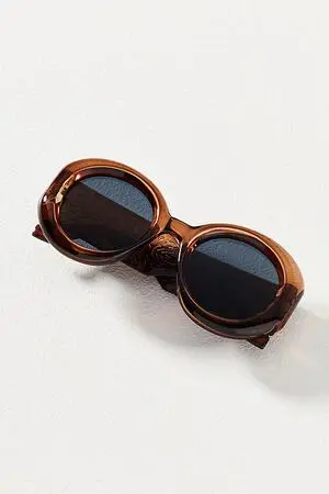 I-SEA Circle Floral Sunglasses - Brown