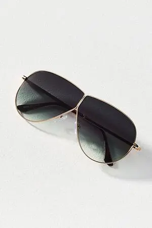 I-SEA Colorful Metal Aviator Sunglasses - Green