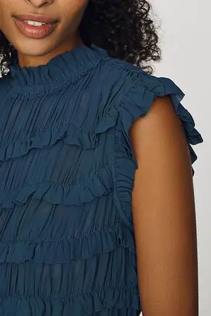 Anthropologie Layered Ruffle Top - Stargazer