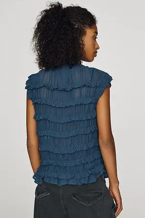 Anthropologie Layered Ruffle Top - Stargazer
