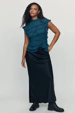 Anthropologie Layered Ruffle Top - Stargazer