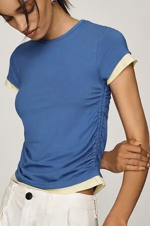 Anthropologie Evan Cched Ba Tee - Blue