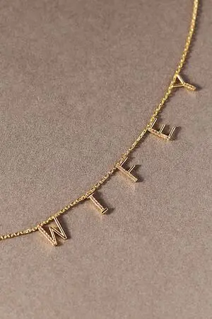 Anthropologie Blocked Wifey Necklace