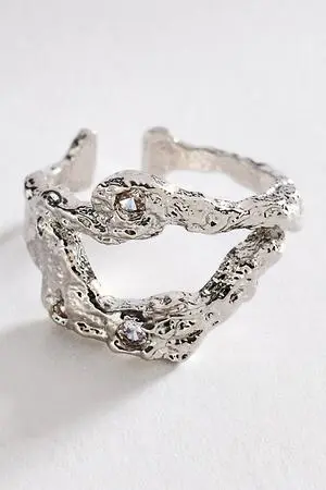 Anthropologie Molten Crystal Ring
