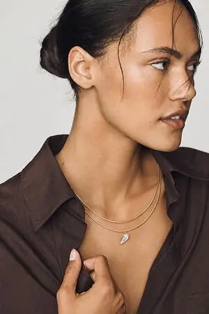 Anthropologie Demi-fine Layered Pendant Necklace - Gold