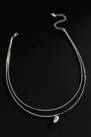 Anthropologie Demi-fine Layered Pendant Necklace - Silver