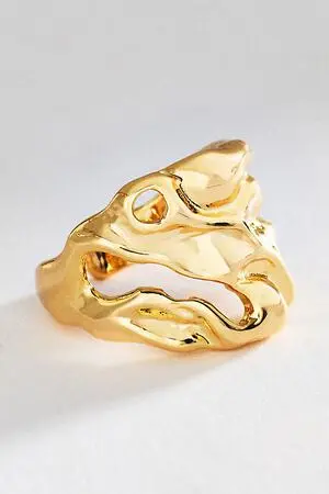 Anthropologie Molten Tide Ring - Gold