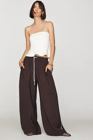 Maeve Silky Track Pants With Contrast Side Stripes