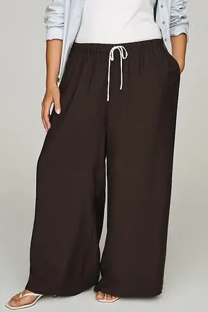 Maeve Silky Track Pants With Contrast Side Stripes
