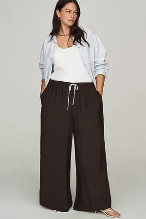 Maeve Silky Track Pants With Contrast Side Stripes