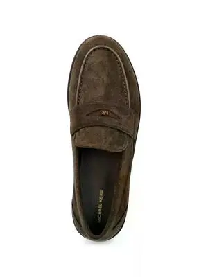 Michael Kors Logo Plaque Suede Loafers