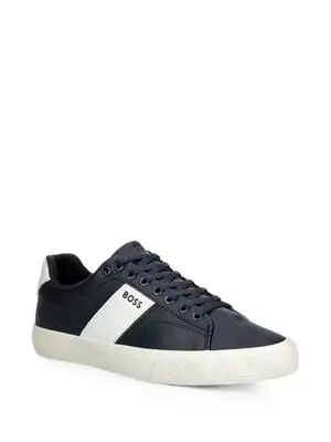 BOSS Logo-print Panelled Sneakers - Blue