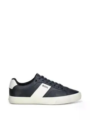 BOSS Panelled Logo Sneakers - Blue