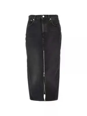 HAIKURE Midi Denim Midi Skirt